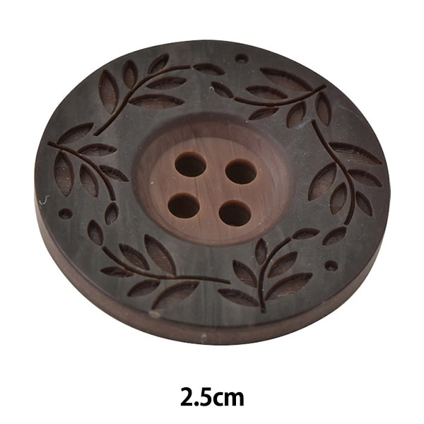 按鈕“葉圖案按鈕四個孔＃48 2.5厘米VT9974” – Yuzawaya