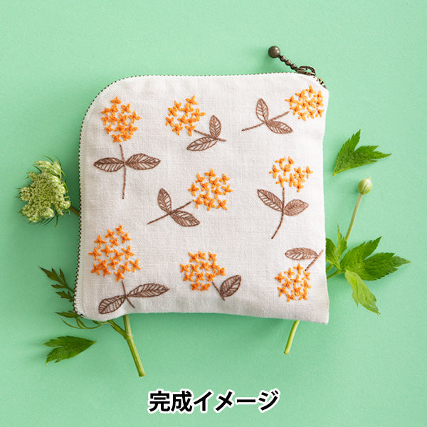 Embroidery kit "Hoshi Akari's embroidery notebook round pouch Honoka 5 ...